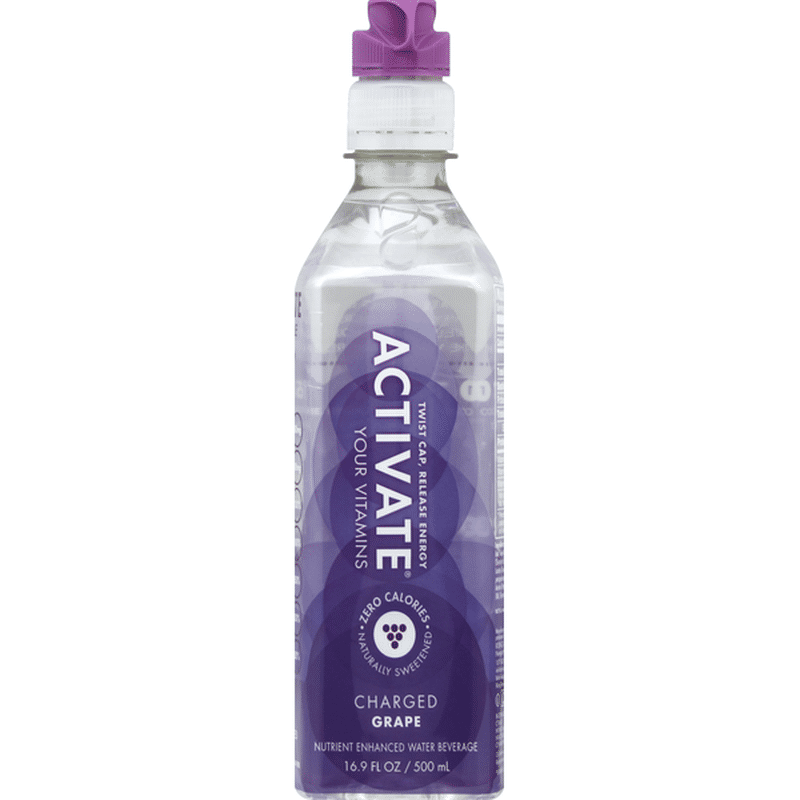 Activate Water Beverage, Nutrient Enhanced, Charged, Grape (16.9 oz ...
