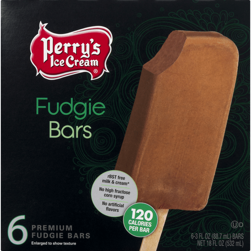 Perrys Ice Cream Fudgie Bars, Premium (6 each) - Instacart