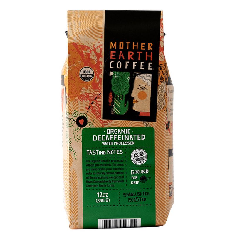 Mother Earth Coffee Water Process Decaf, Ground Coffee (12 oz) - Instacart