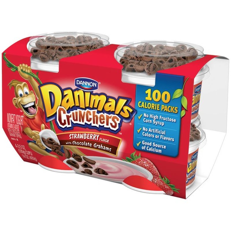 Danimals Crunchers Strawberry W/Chocolate Grahams 3.5 Oz (4 ct) - Instacart