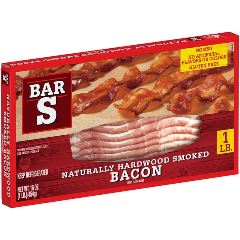 Bar S Naturally Hardwood Smoked Bacon (16 oz) - Instacart