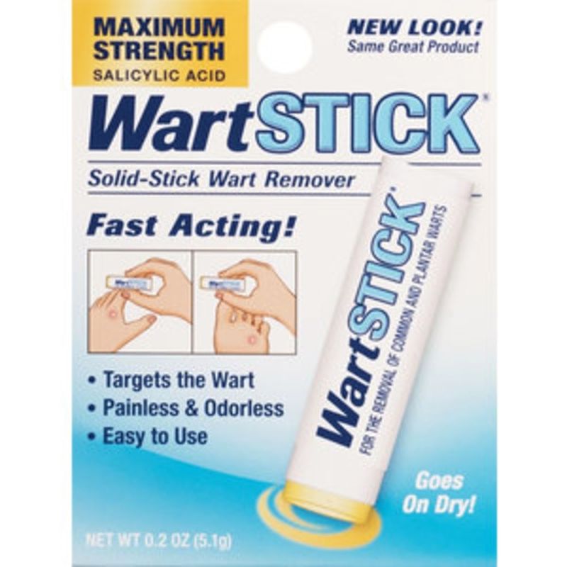 Wart Stick Wart Remover, Solid-Stick, Maximum Strength (0.2 oz) - Instacart