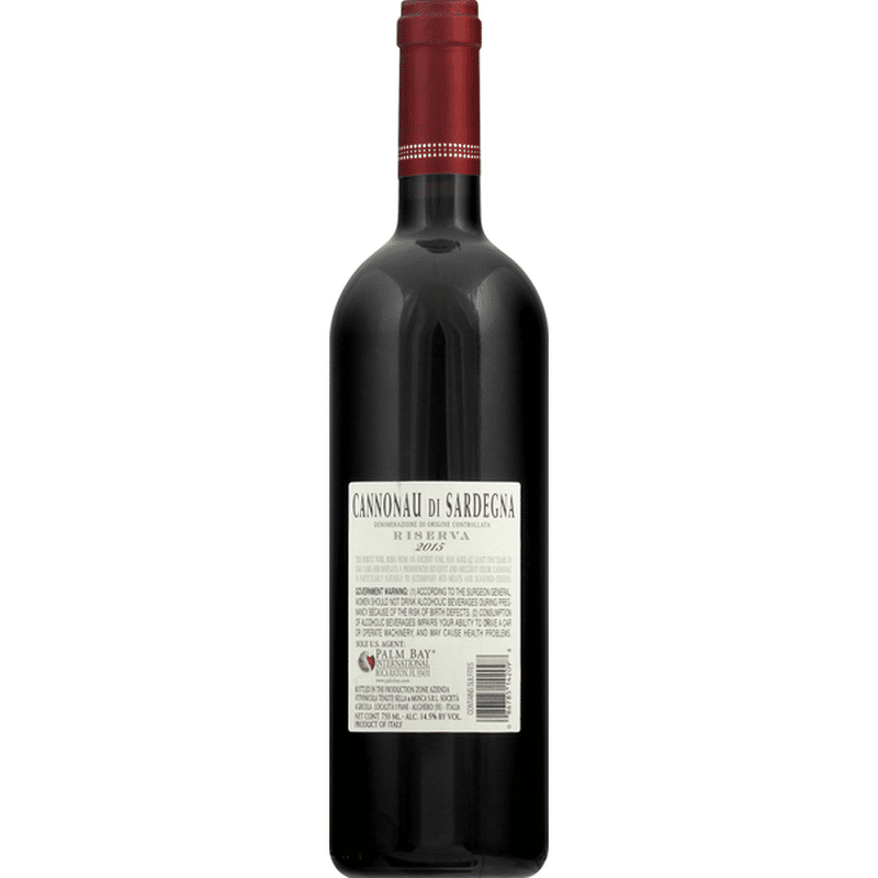 Cannonau Di Sardegna Sella & Mosca, Riserva, 2015 (750 ml) - Instacart
