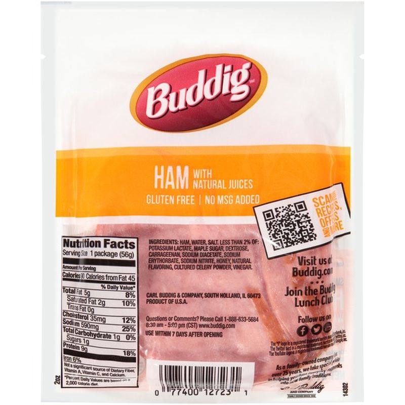 Buddig Ham (2 oz) - Instacart