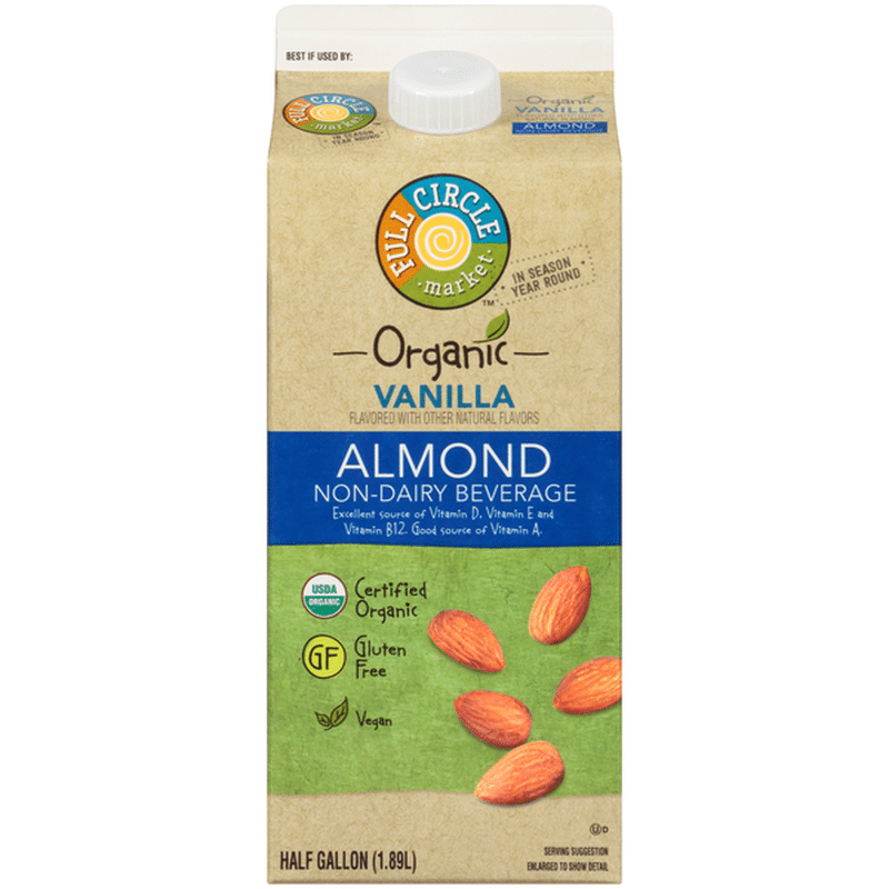 Full Circle Vanilla Almond Non-Dairy Beverage (0.5 gal) - Instacart