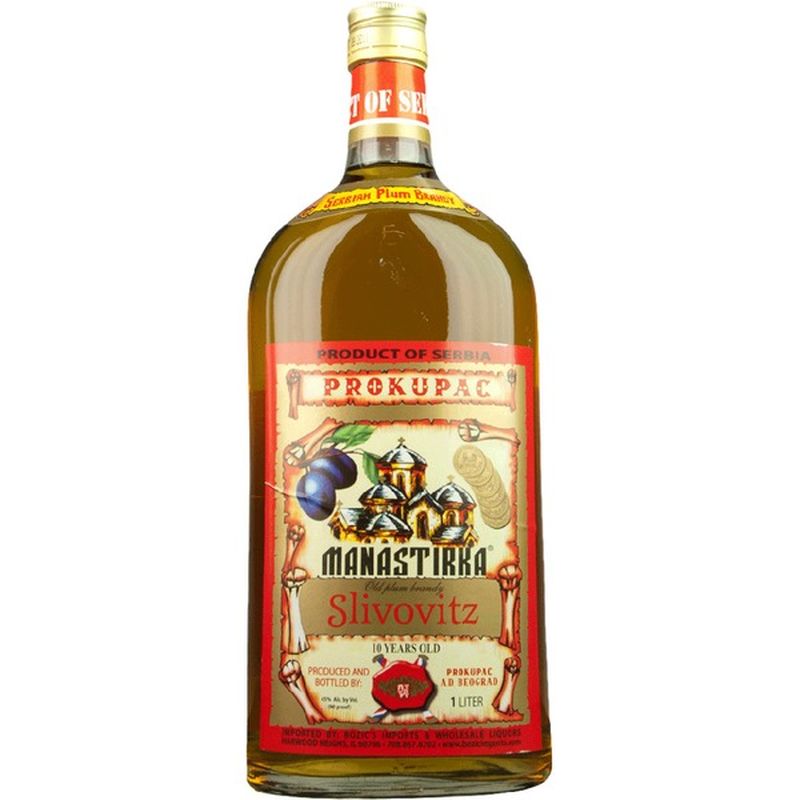 Manastirka Slivovitz Old Plum Brandy (1 L) - Instacart