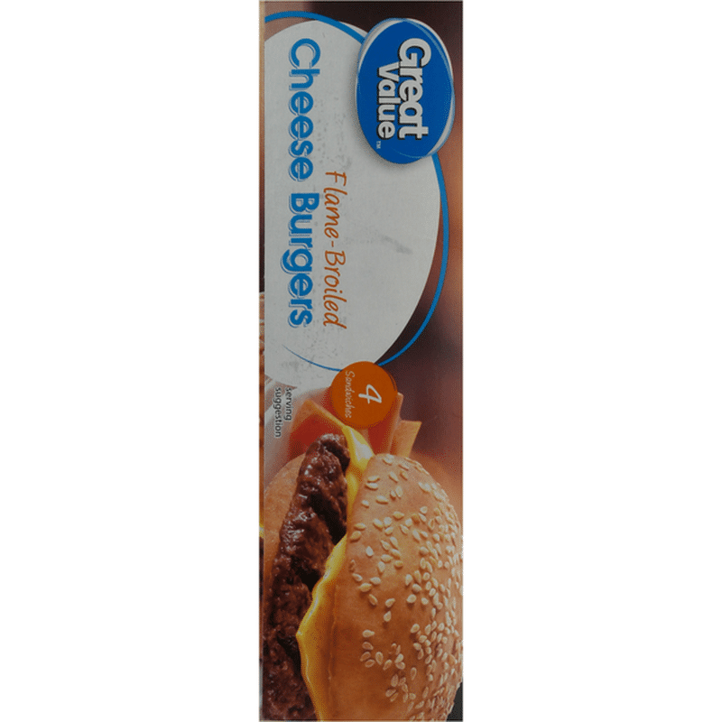 Great Value Cheese Burger, Flame-Broiled (5.3 oz) Delivery or Pickup ...
