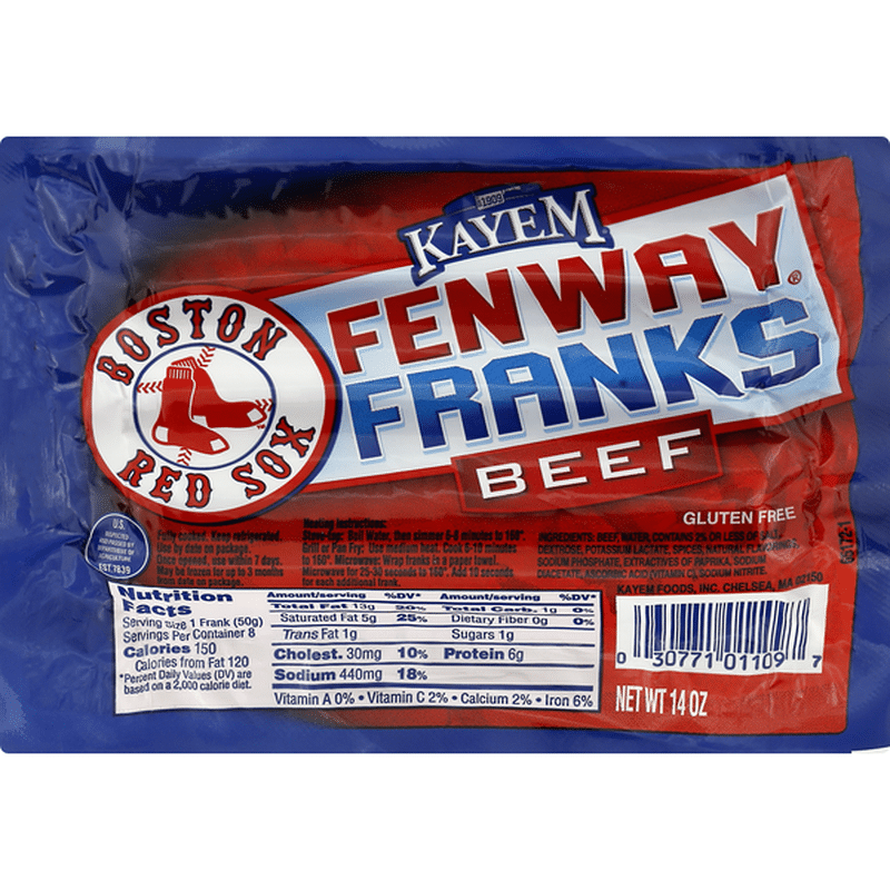 Kayem Franks, Beef, Fenway (14 oz) Delivery or Pickup Near Me - Instacart
