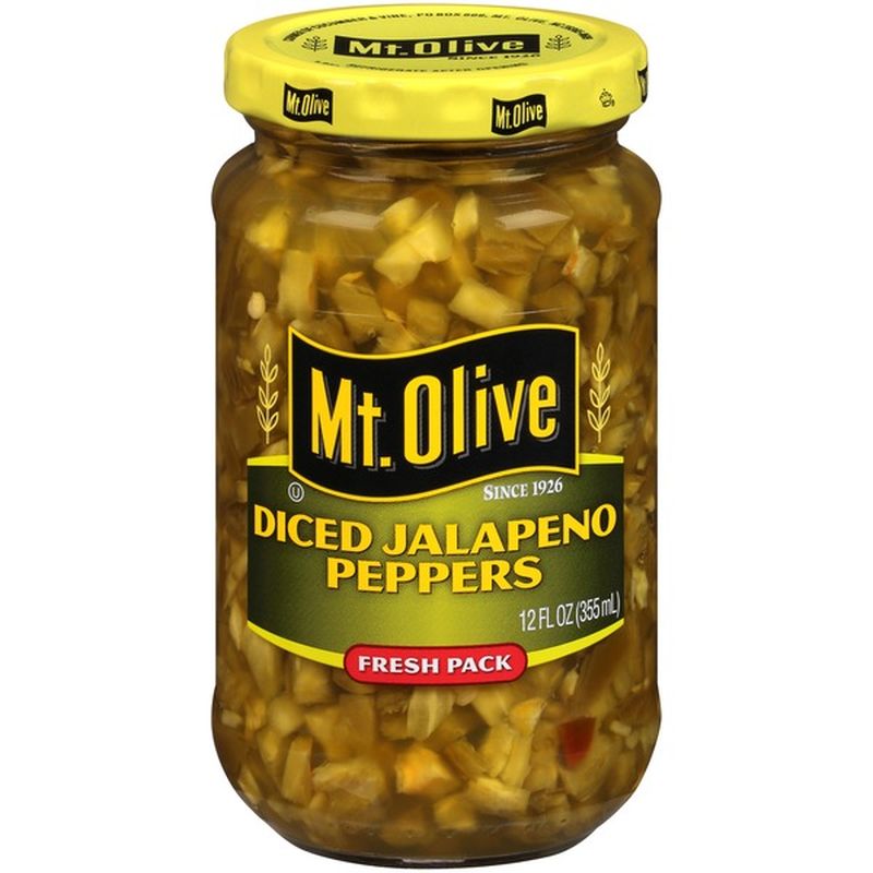 Mt. Olive Diced Jalapeno Fresh Pack Peppers (355 ml) - Instacart