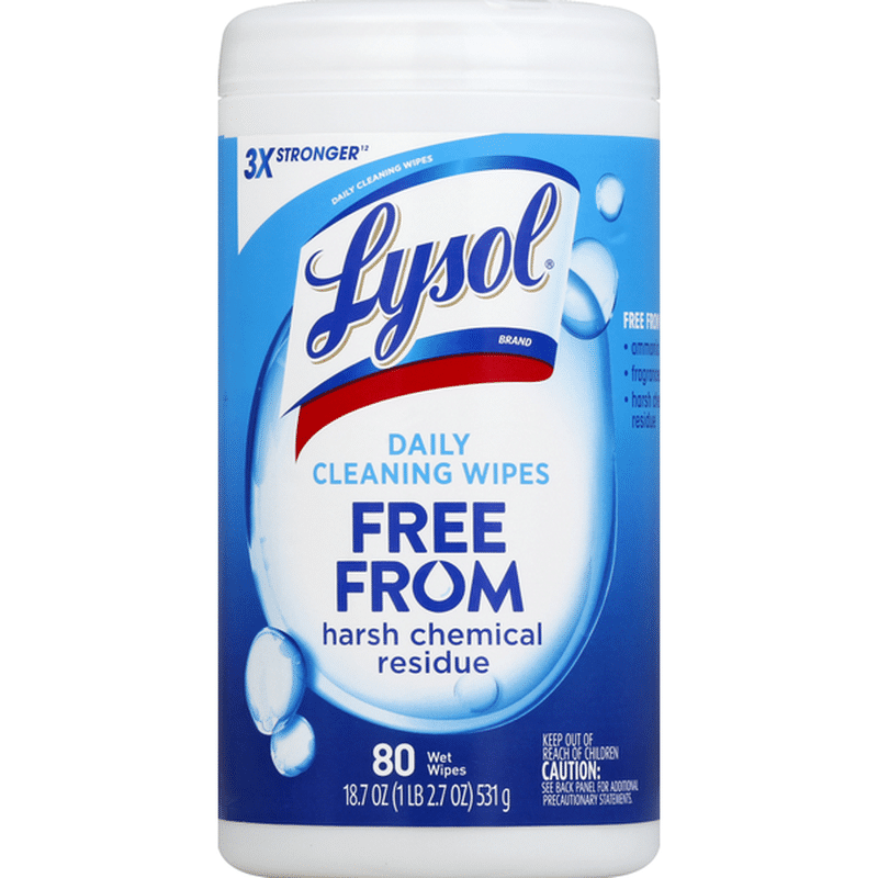 Lysol Wet Wipes, Daily Cleaning (80 each) - Instacart