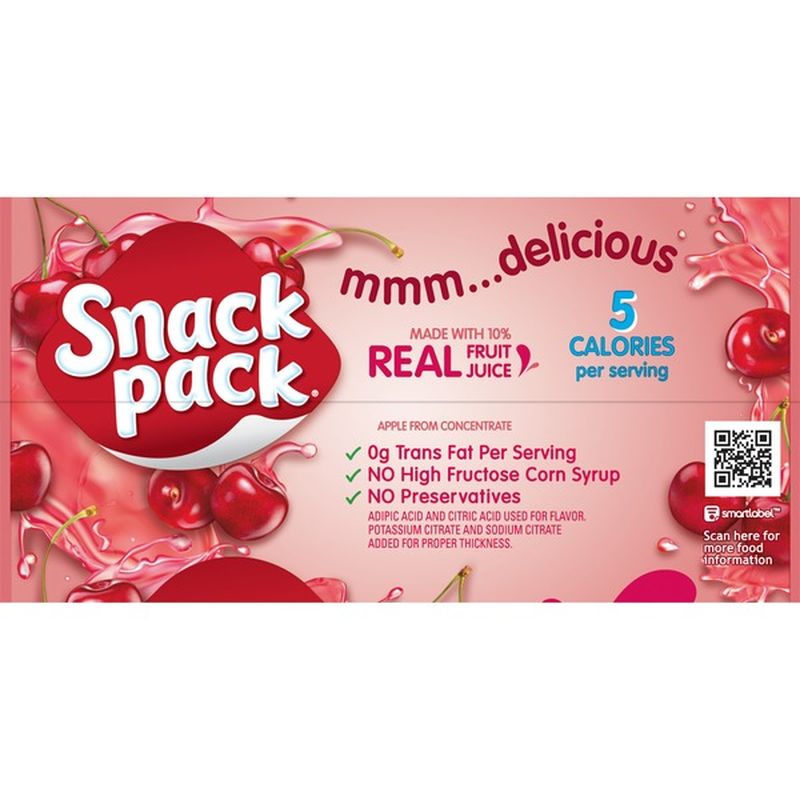 Snack Pack Gel Sugar Free Cherry (3.25 oz) - Instacart