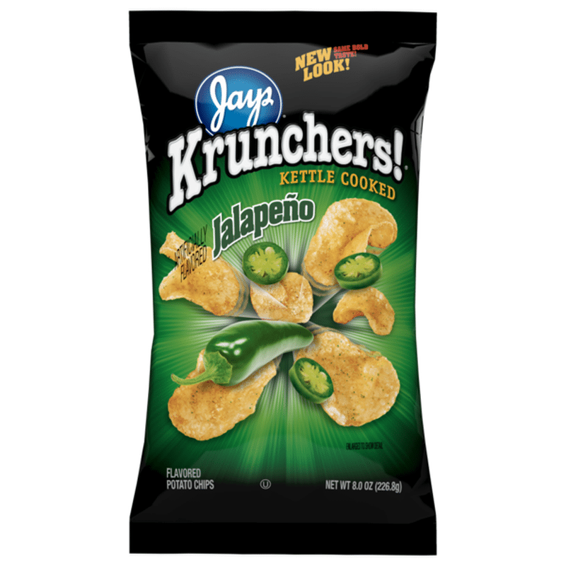 Krunchers! Kettle Cooked Potato Chips Jalapeno (8 oz) - Instacart