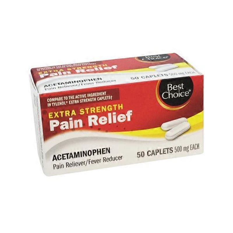Best Choice Extra Strength Pain Relief Caplets (50 ct) - Instacart