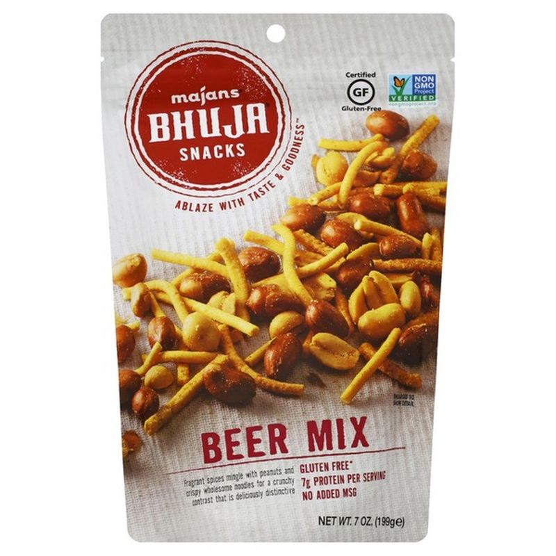 Majan's Bhuja Snacks Snacks, Beer Mix (7 oz) - Instacart