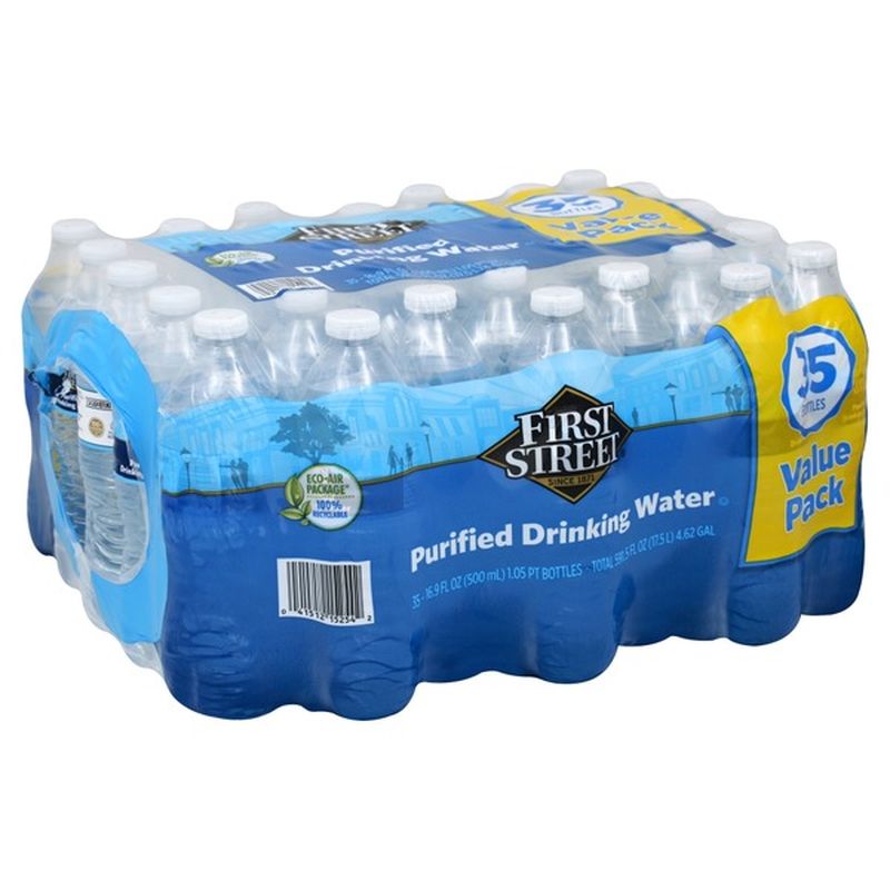 First Street Water, Purified Drinking, 35 Bottle Value Pack (16.9 fl oz ...