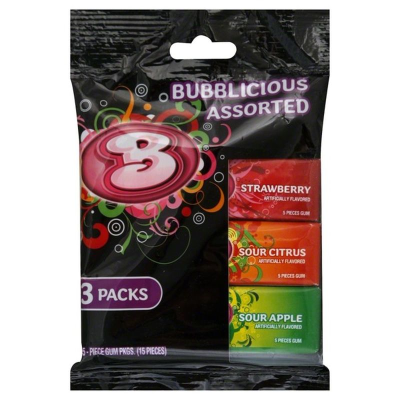 Bubblicious Gum, Assorted (3 ct) - Instacart