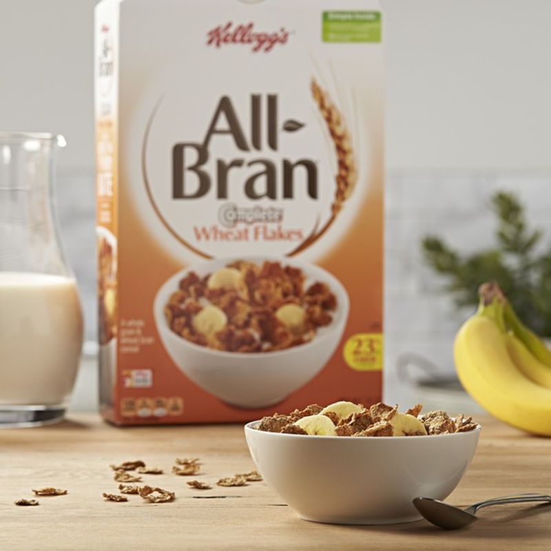 Kellogg's All Bran Complete Wheat Flakes Breakfast Cereal Wheat (18 oz ...