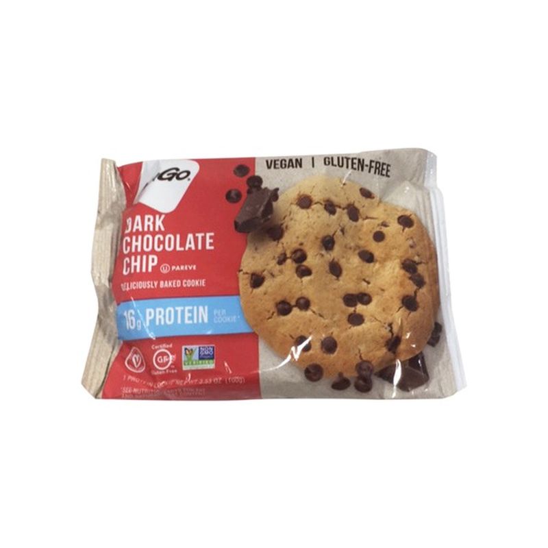 NuGo Dark Chocolate Chip, Vegan, Gluten Free, High Protein Cookie (3.53 ...