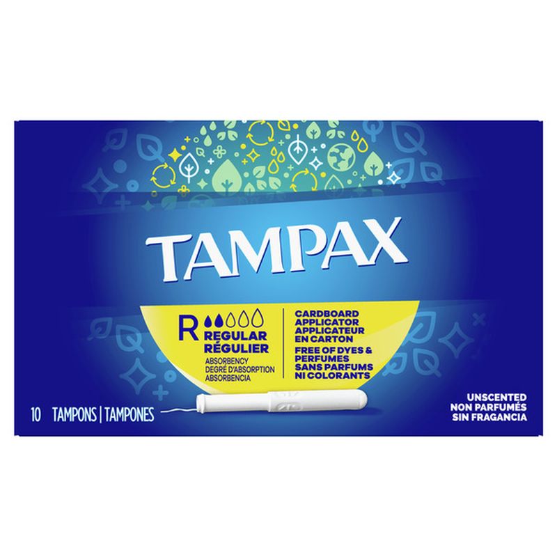 Tampax Cardboard Tampons Regular Absorbency (10 ct) - Instacart