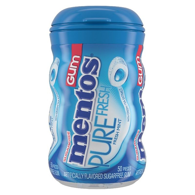 Mentos Gum, Sugarfree, Fresh Mint (50 ct) - Instacart
