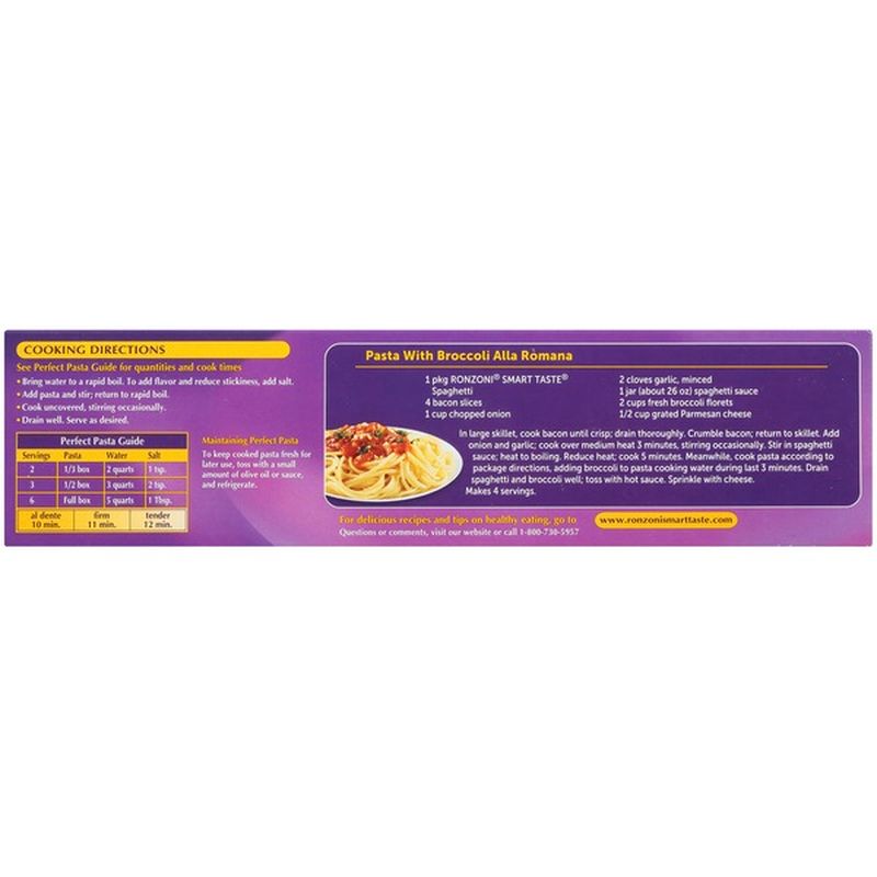 Ronzoni Smart Taste Spaghetti Pasta (340 g) - Instacart