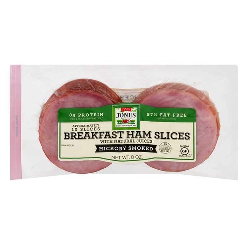 Jones Dairy Farm Ham Slices, Breakfast, Hickory Smoked (8 oz) - Instacart