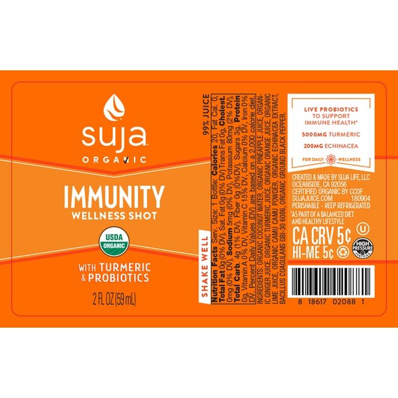 Suja Organic Immunity Shots, 10/2 oz (2 fl oz) - Instacart