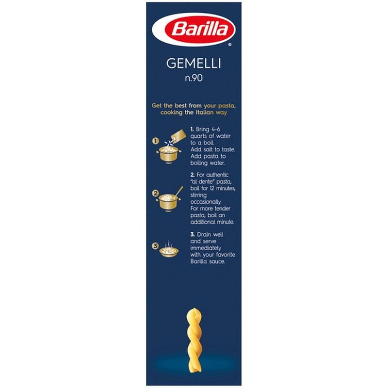 Barilla® Classic Blue Box Pasta Gemelli (16 oz) - Instacart