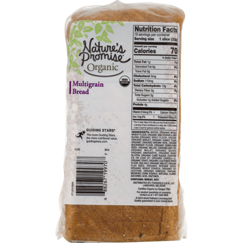 Nature's Promise Organic Multigrain Bread (20 oz) - Instacart