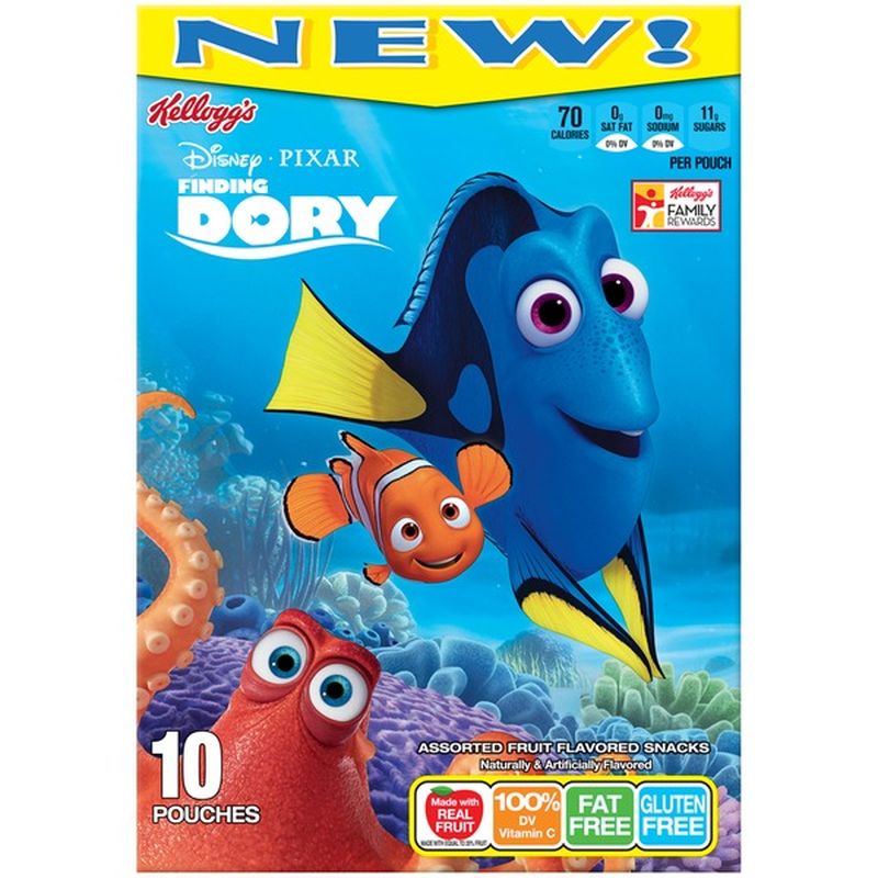 Kellogg's Disney/Pixar Finding Dory Assorted Fruit Flavored Snacks (8 ...