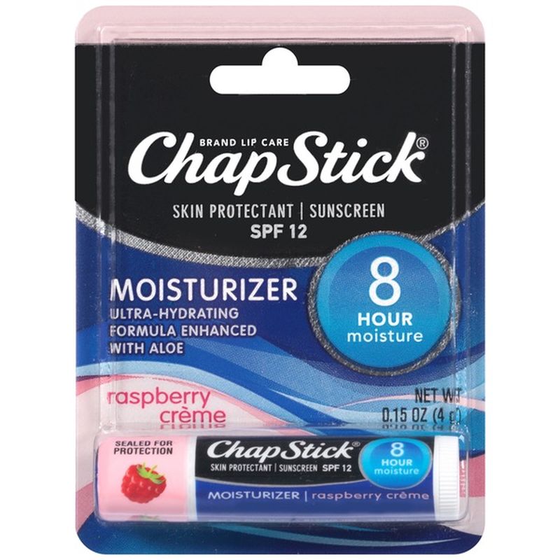 Chapstick Moisturizer Raspberry Creme SPF 12 Skin Protectant ...