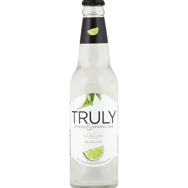 Truly Spiked & Sparkling Sparkling Water, Spiked, With a Hint of Colima ...