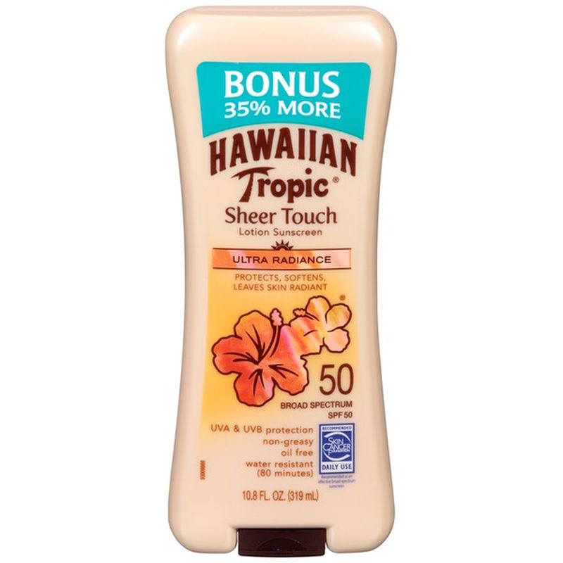 Hawaiian Tropic Sheer Touch Ultra Radiance Broad Spectrum Spf 50 Lotion