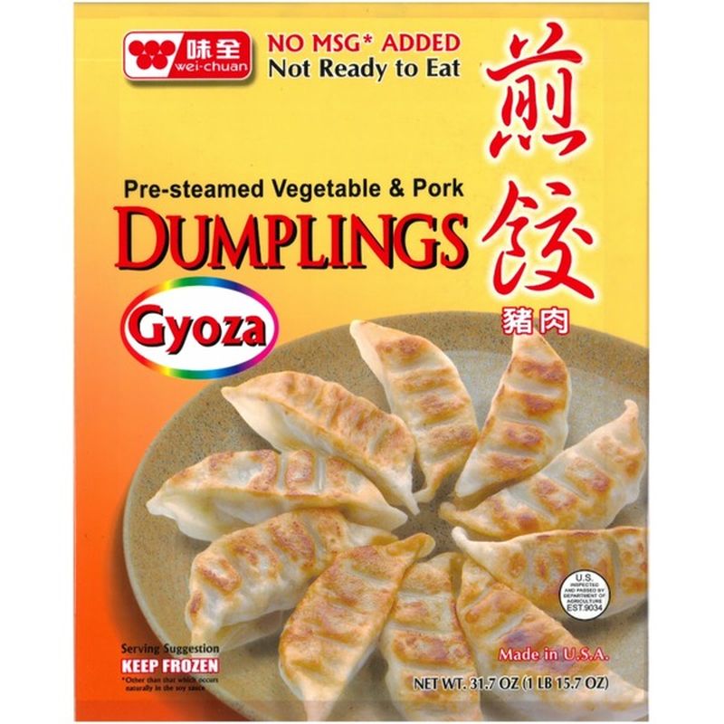 Wei Chuan Dumpling, Pre-Steamed, Vegetable & Pork (32 oz) - Instacart