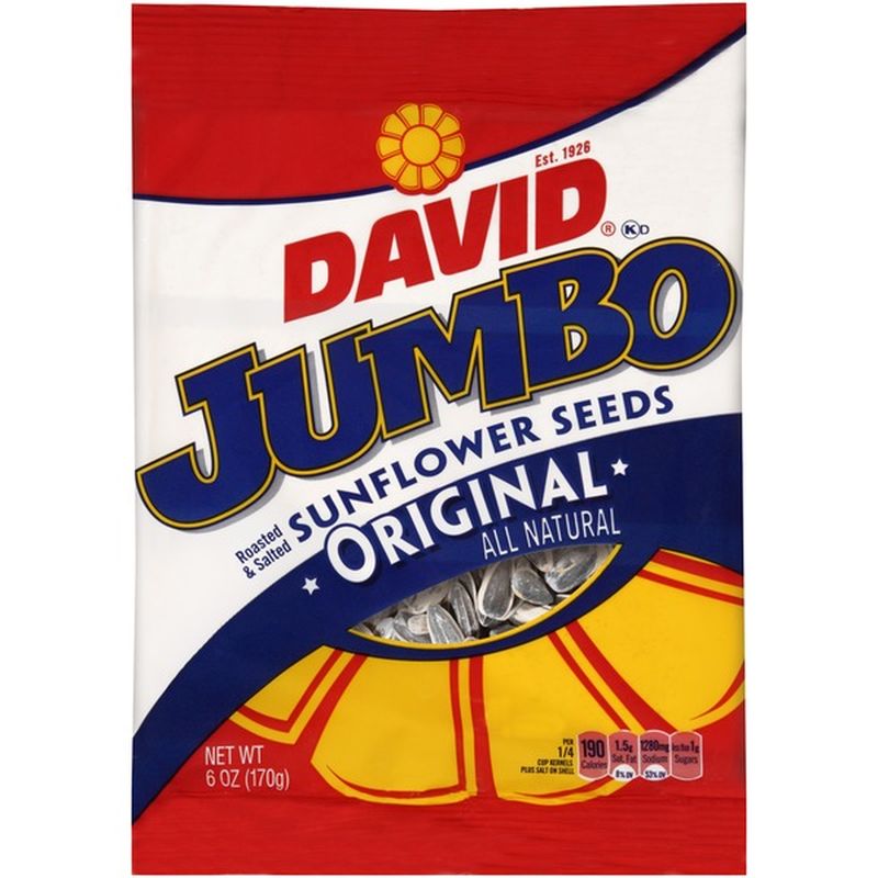 DAVID Seeds Jumbo Original Sunflower Seeds (6 oz) - Instacart