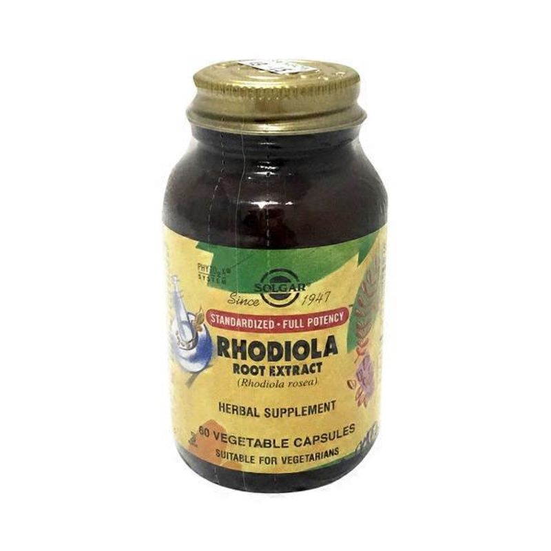 Solgar Rhodiola Root (Rhodiola Rosea) Extract, Standardized, Vegicaps ...