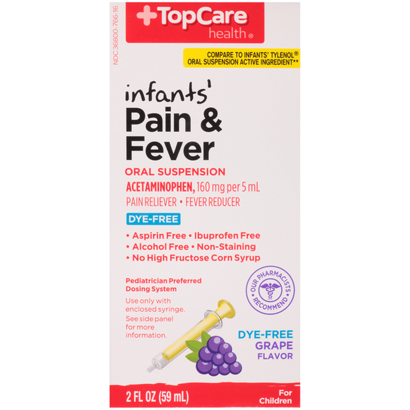 TopCare Infants' Pain Reliever & Fever Reducer Acetaminophen 160 Mg Per ...