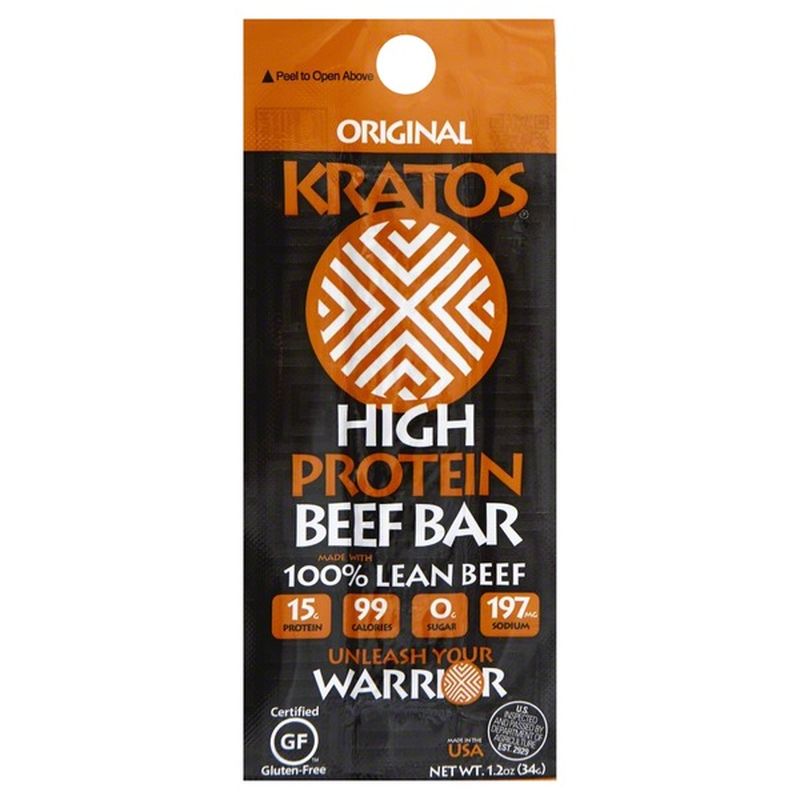 Kratos Beef Bar, High Protein, Original (1.2 oz) Delivery or Pickup ...