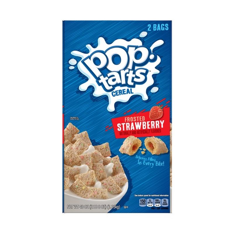 Kellogg's Pop-Tarts Breakfast Cereal Frosted Strawberry (40 oz) - Instacart