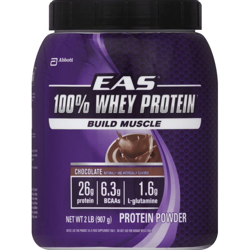 EAS Protein Powder, 100% Whey Protein, Chocolate (2 lb) - Instacart