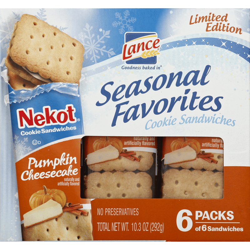 Lance Cookie Sandwiches, Pumpkin Cheesecake (6 each) - Instacart