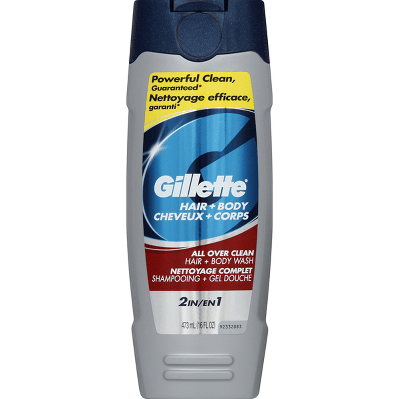 Gillette Hair + Body Wash, All Over Clean (16 oz) - Instacart