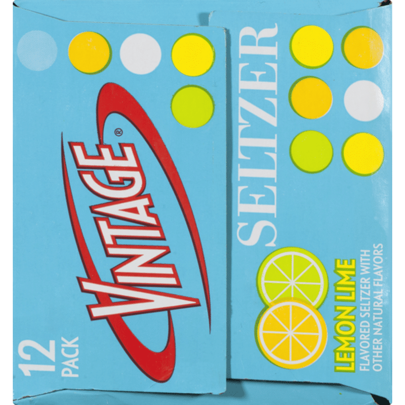 Vintage Seltzer Lemon Lime - 12 CT (12 fl oz) - Instacart