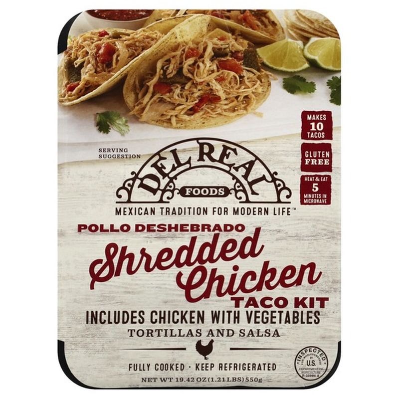 Del Real Taco Kit, Shredded Chicken (19.42 oz) Delivery or Pickup Near ...