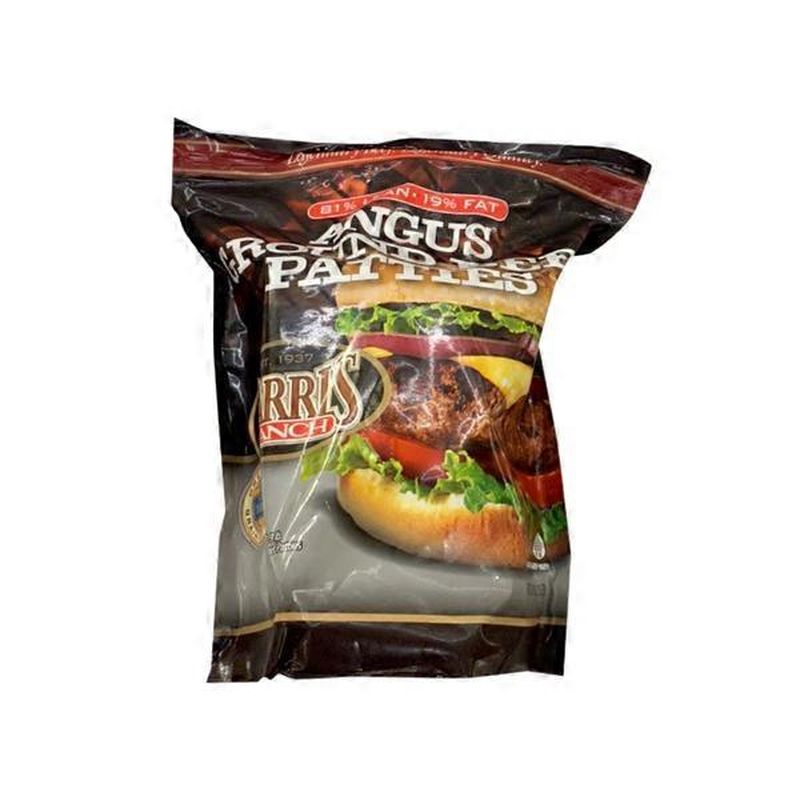Harris Ranch 81% Lean 19% Fat Angus Beef Patties (3 lb) - Instacart