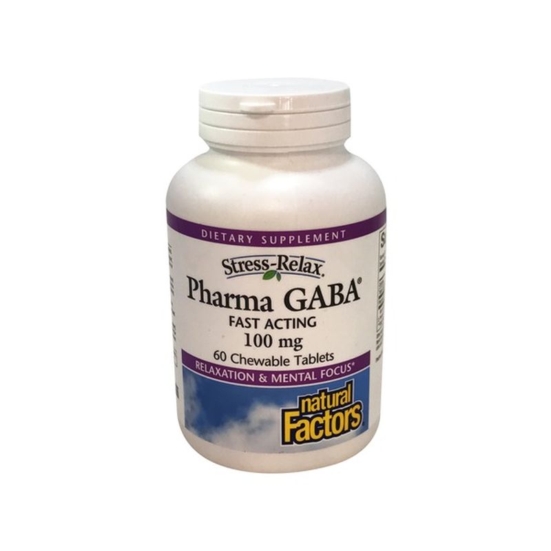 Natural Factors Pharma GABA, 100 mg, Chewable Tablets (60 each) - Instacart