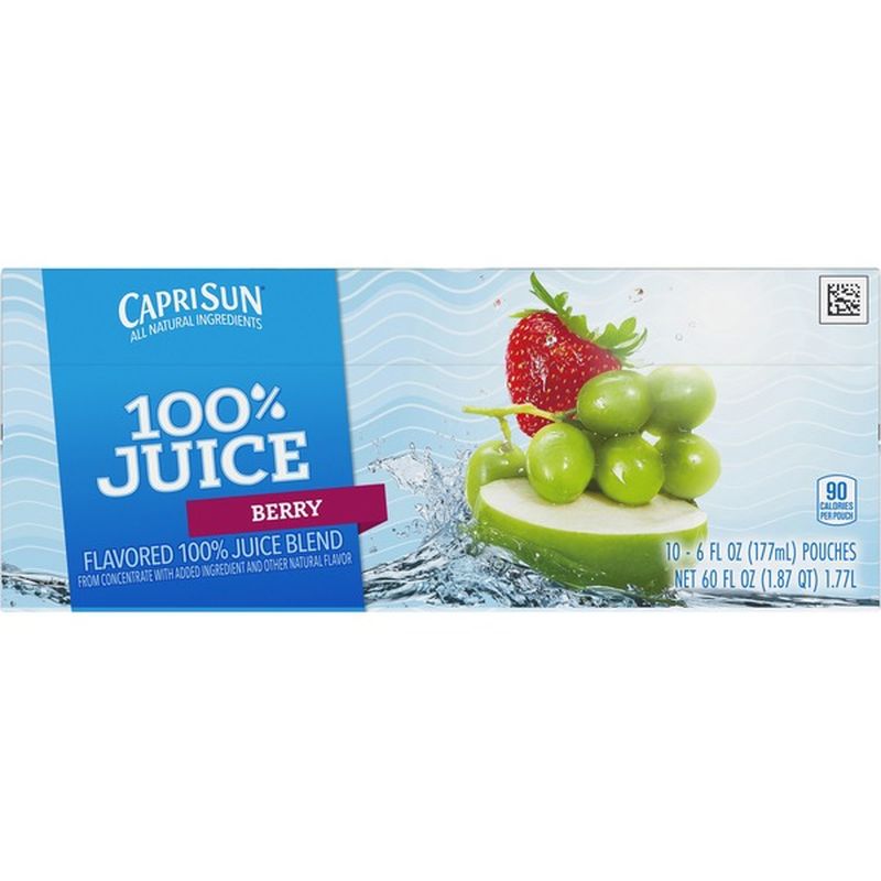 Capri Sun Berry Naturally Flavored Juice Blend (6 fl oz) - Instacart
