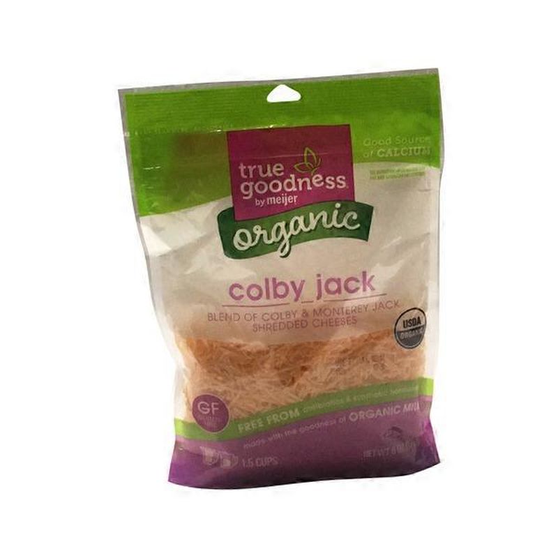 Meijer True Goodness colby jack BLEND OF COLBY & MONTEREY JACK organic ...