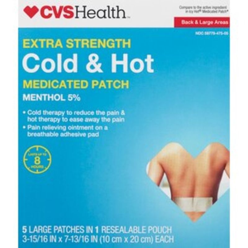 CVS Health Large Extra Strength Cold & Hot Medicated Patches (5 ct) Delivery or Pickup Near Me ...