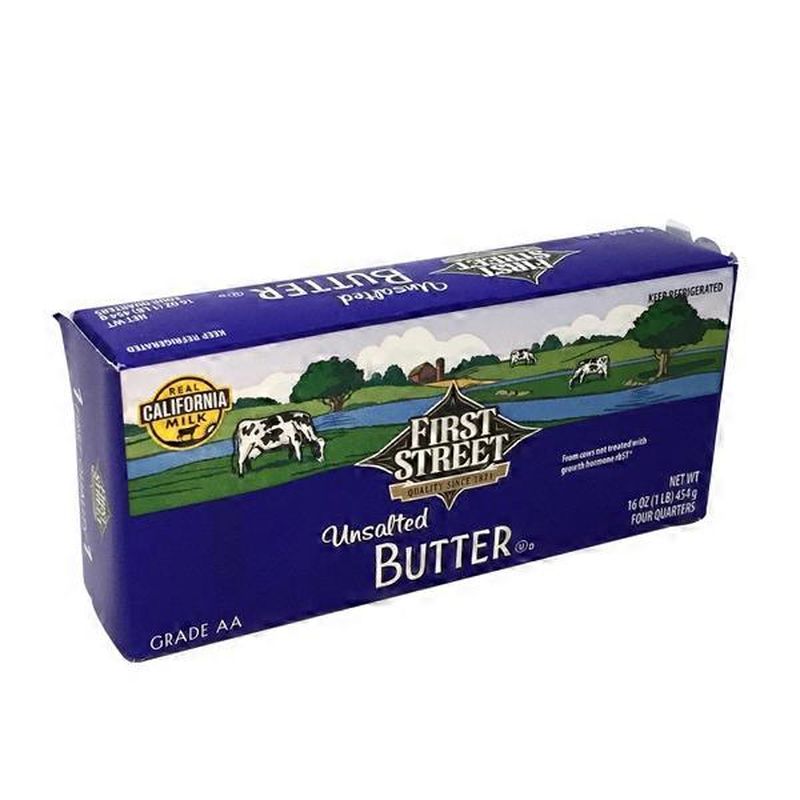 First Street Unsalted Butter Grade AA (1 lb) - Instacart